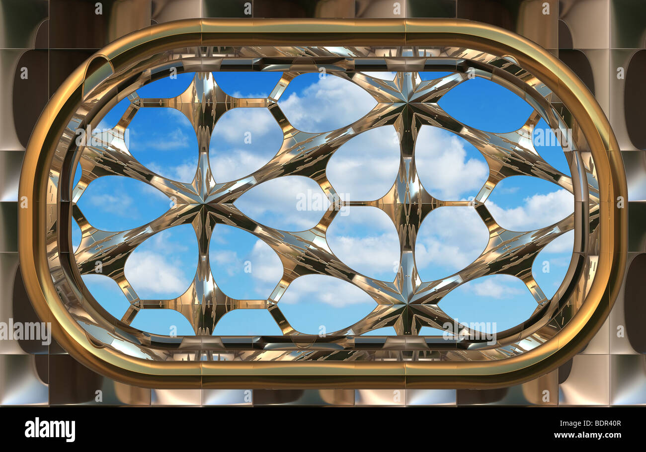 looking out the window at a blue sky Stock Photo - Alamy