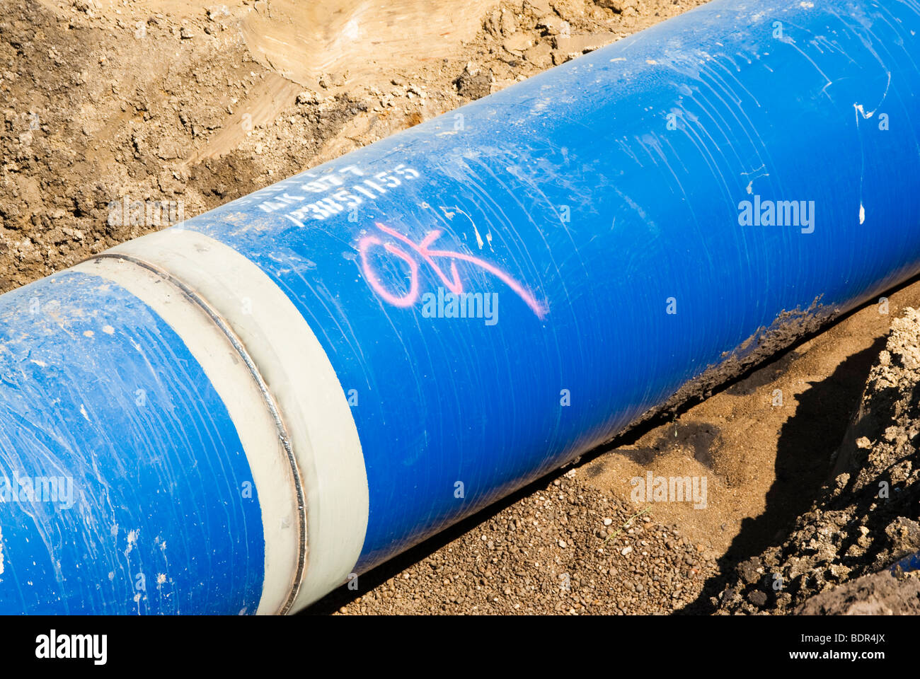 Trench laid with pipe hi-res stock photography and images - Alamy