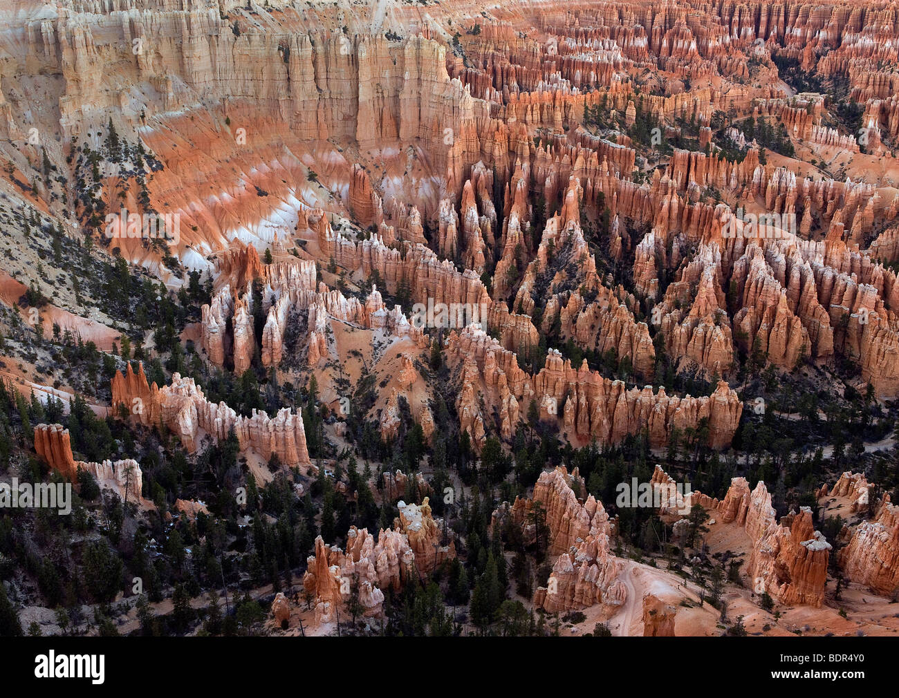 Bryce Canyon as seen from Bryce Point at near sunset. Bryce Canyon ...