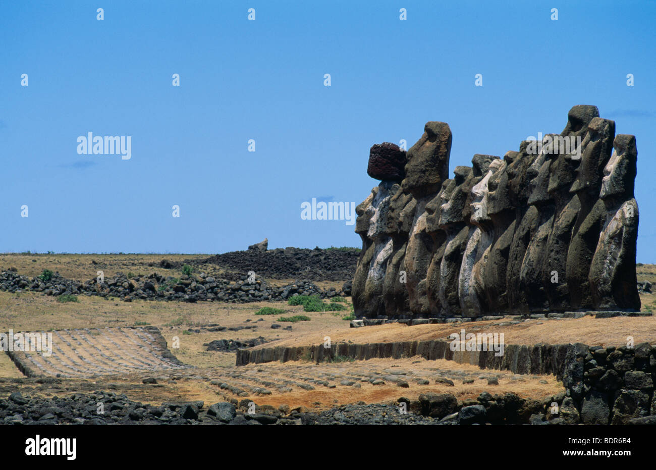 Stone sculptures Easter Island Stock Photo - Alamy