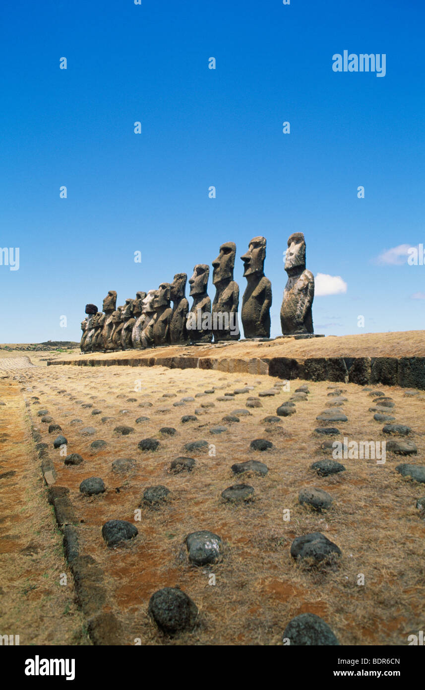 Stone sculptures Easter Island Stock Photo - Alamy