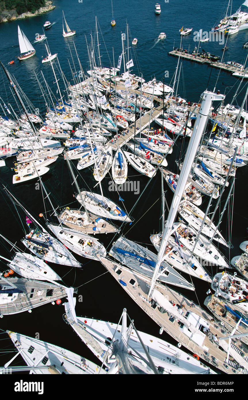 Sailing boats in a marina sandhamn stockholm archipelago hi-res stock ...