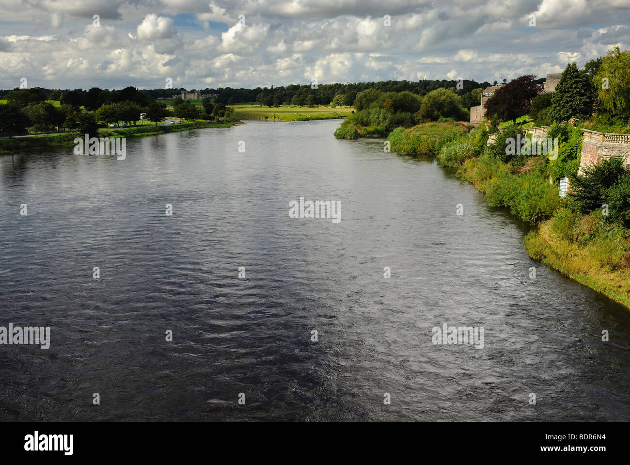 Junction Pool on the River Tweed at Kelso, Scotland, United Kingdom ...