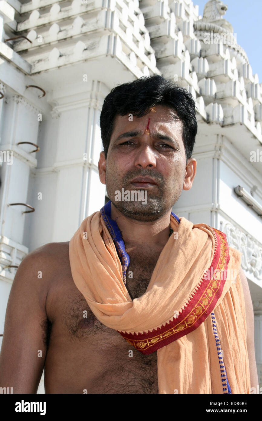 Portrait of Indian Priest at the Jagganath Temple, Koraput, India Stock ...