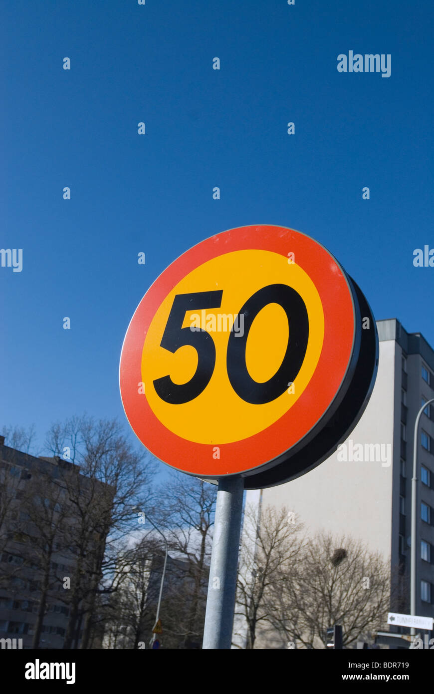 A traffic sign in Bredang a suburb of Stockholm Sweden Stock Photo - Alamy