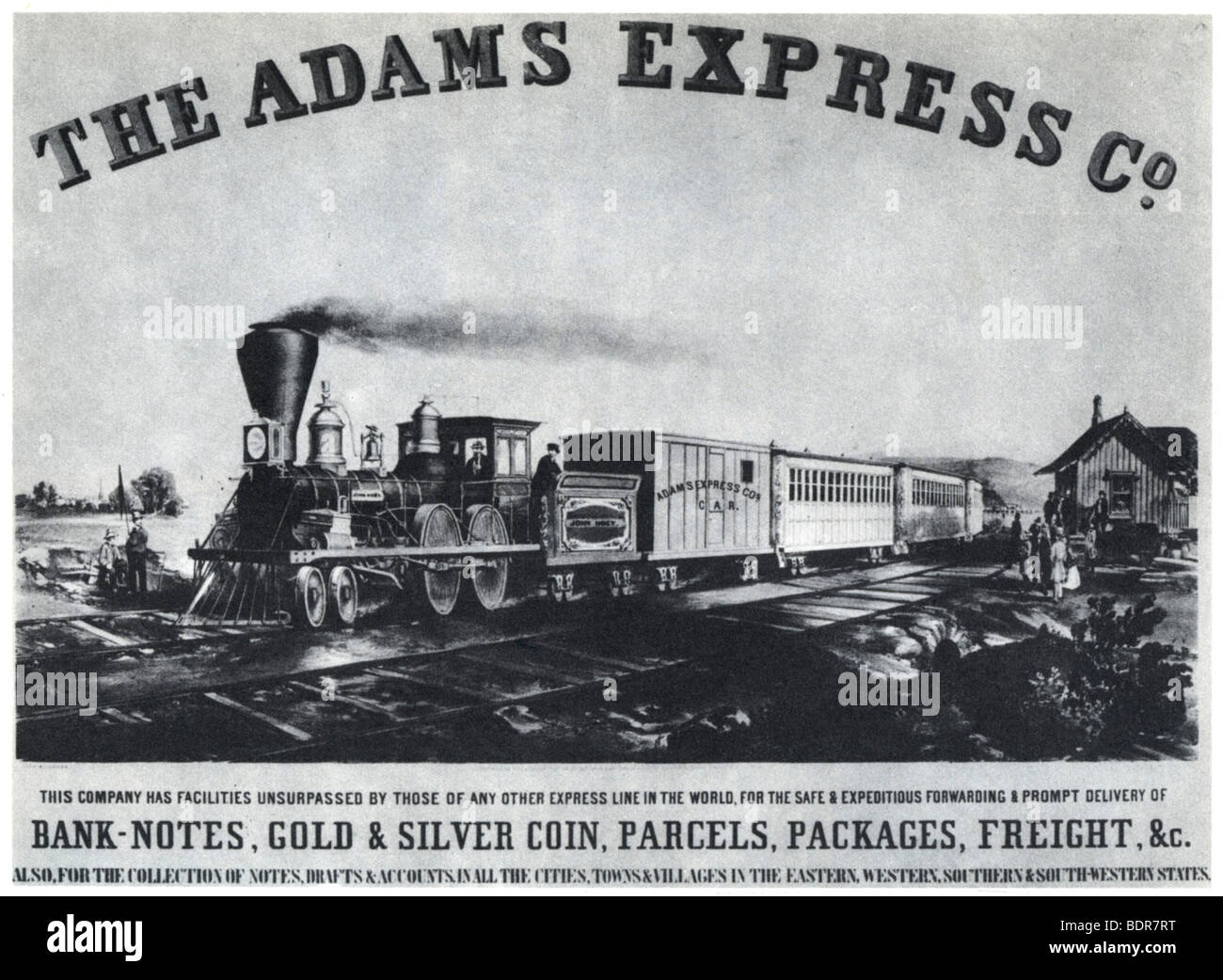 Adams Express Company advertisement, c1860s (1954). Artist: Unknown ...