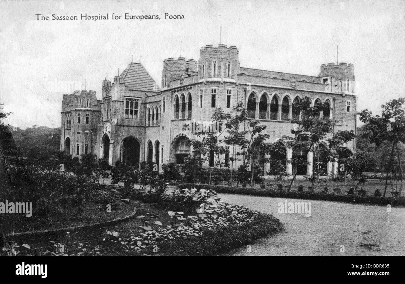 The Sassoon Hospital for Europeans, Pune (Poona), India, early 20th ...