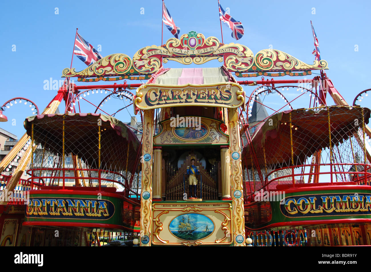 Old fashioned fun fair carousel hi-res stock photography and images - Alamy