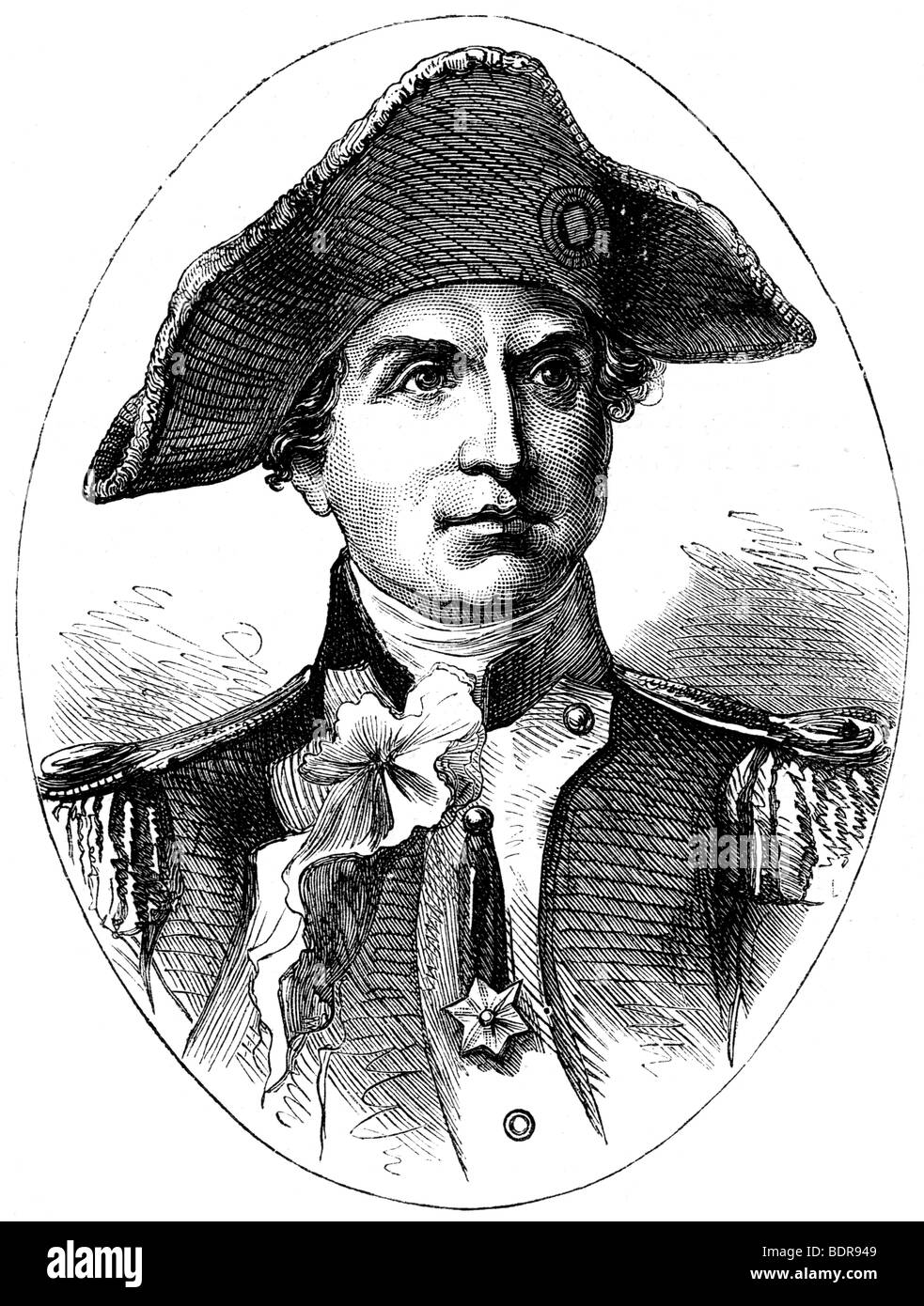 John paul jones american naval commander Black and White Stock Photos ...