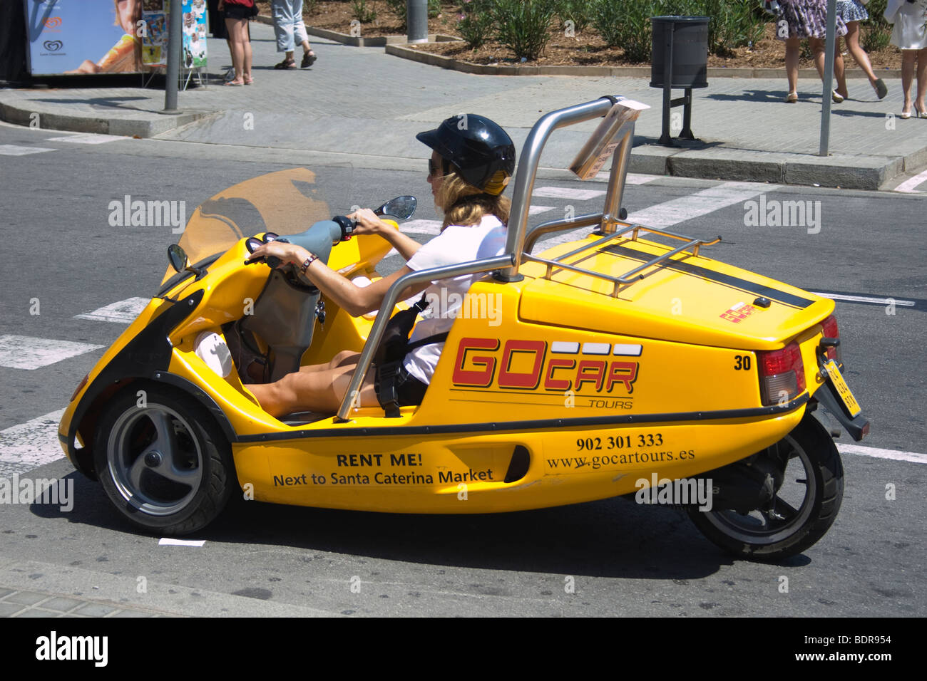 Gocar tourist transport Barcelonaa, Spain Stock Photo - Alamy