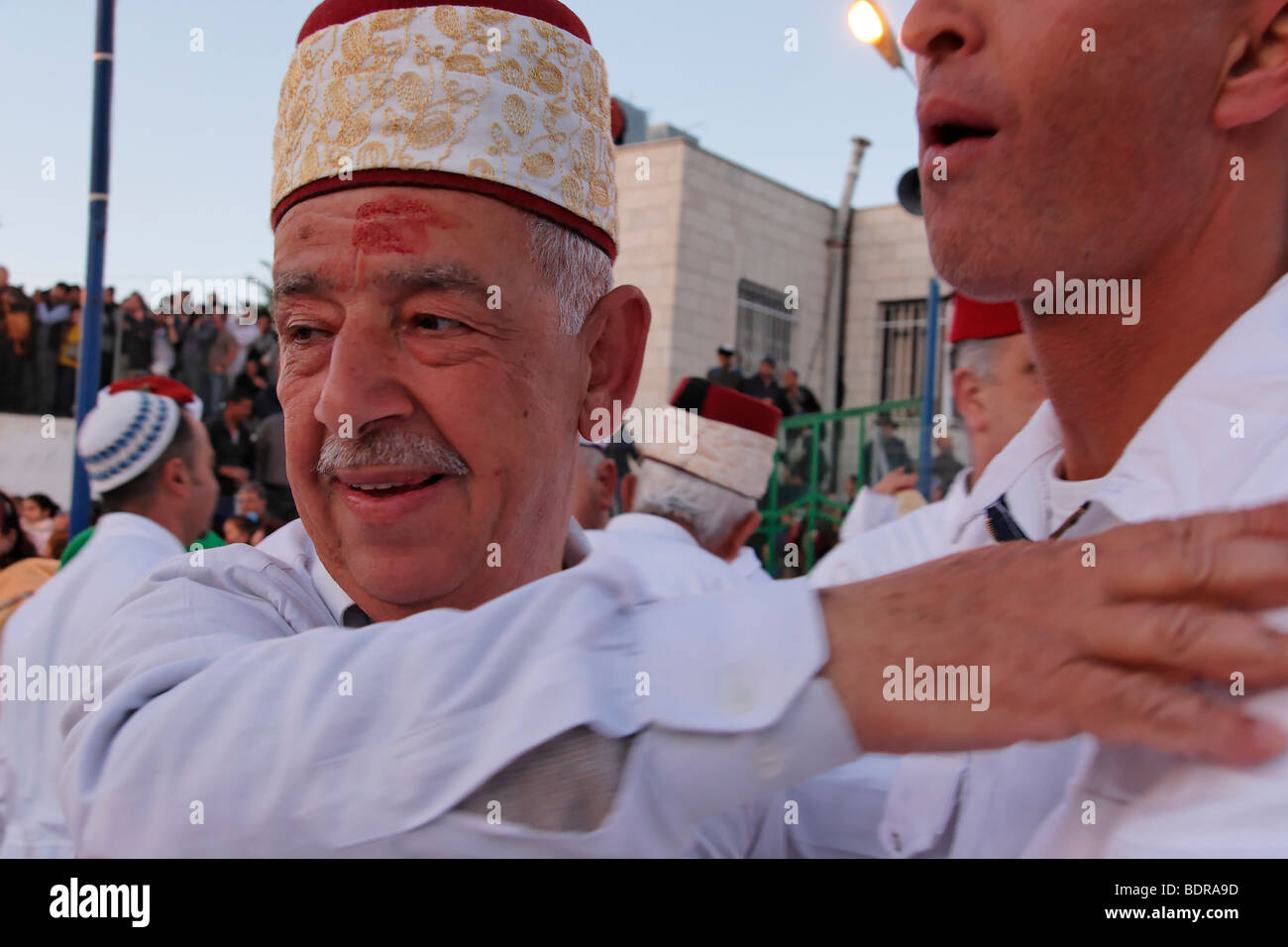 Samaria, the Samaritan Passover sacrifice on Mount Gerizim Stock Photo ...
