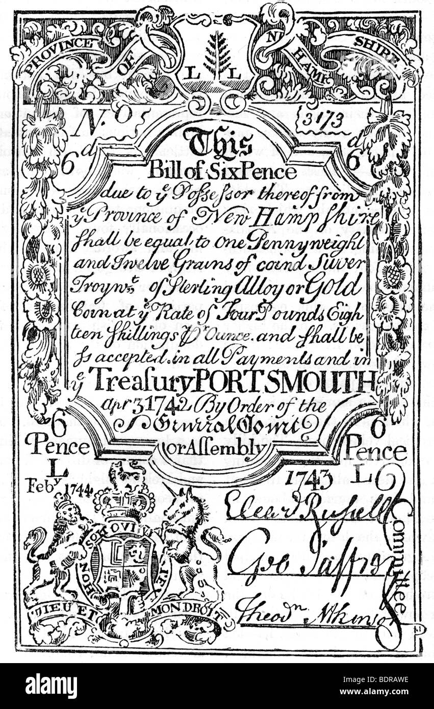 18th century paper money hi-res stock photography and images - Alamy