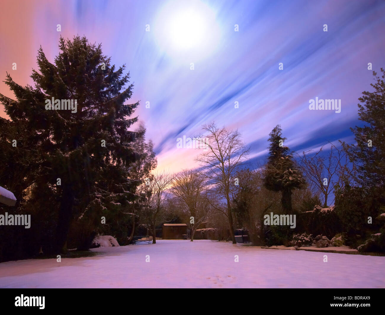 Snow garden pretty hi-res stock photography and images - Alamy