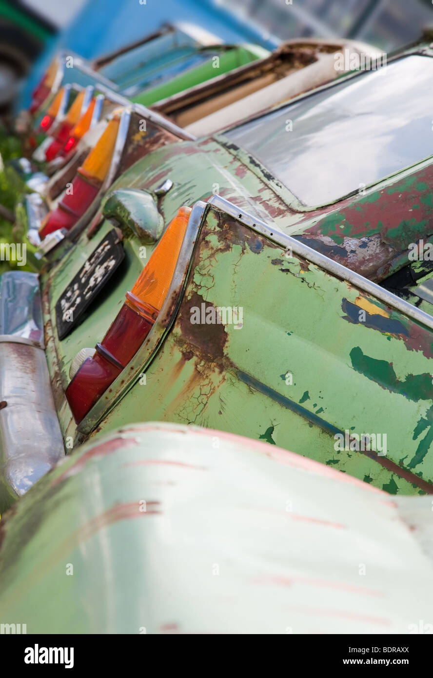 Old rusty Russian cars Moskvitch Stock Photo - Alamy