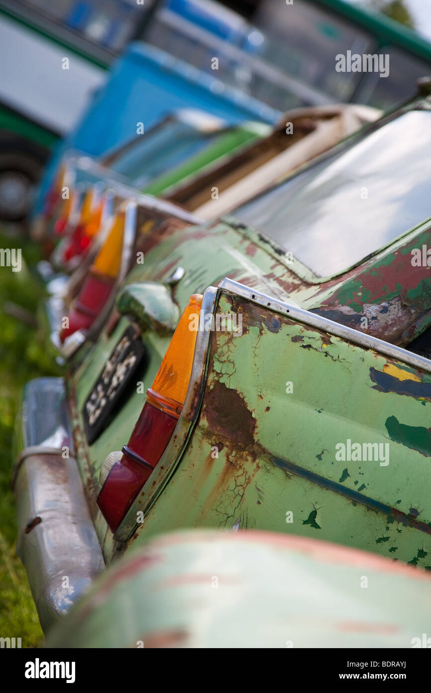 Old rusty Russian cars Moskvitch Stock Photo - Alamy