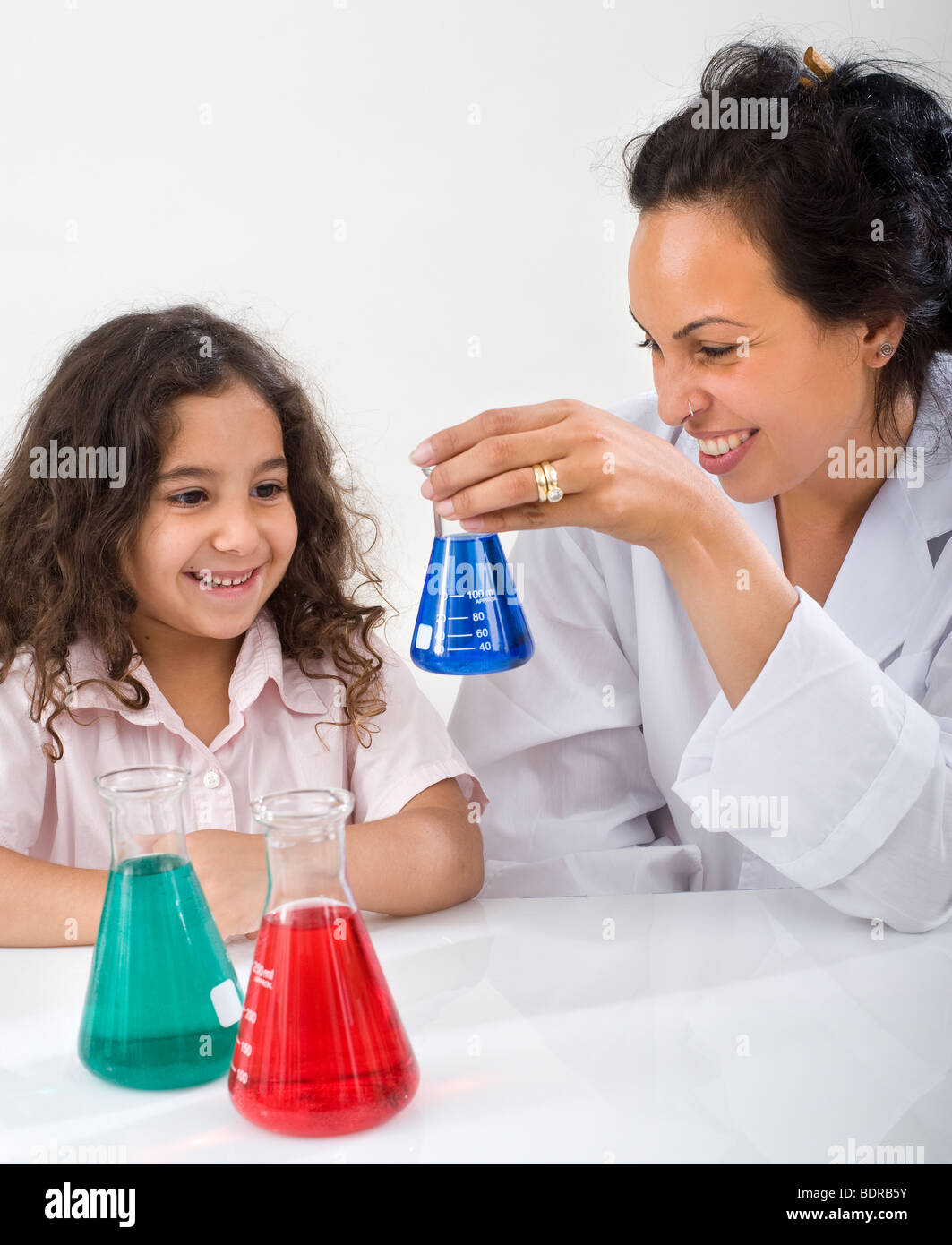Technology science girl hi-res stock photography and images - Alamy