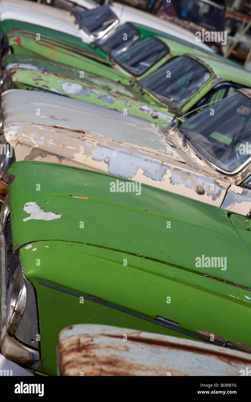 Old rusty Russian cars Moskvitch Stock Photo - Alamy