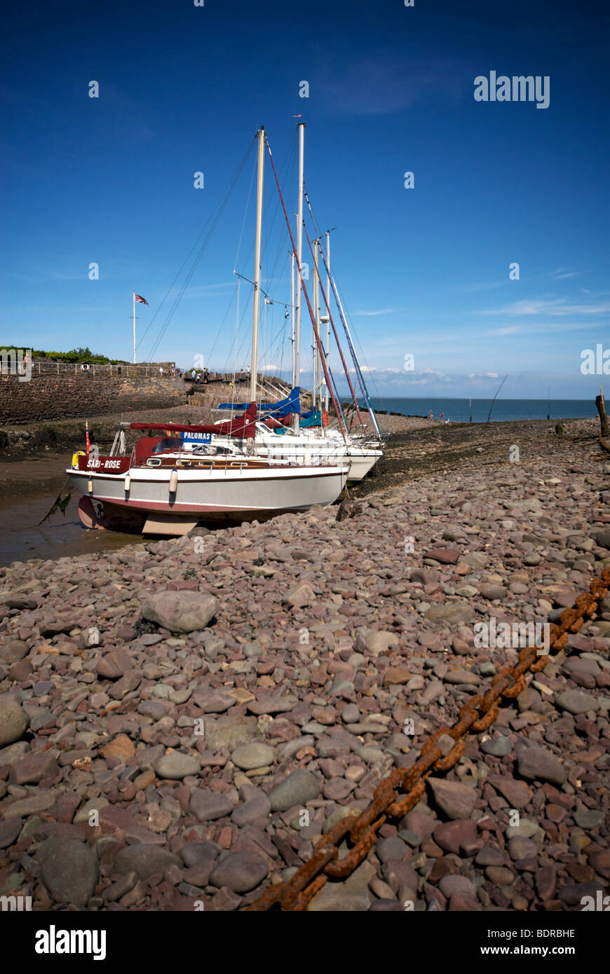 Porlock Weir Dorset UK Harbour Harbor Sea Lock Boats Stock Photo - Alamy
