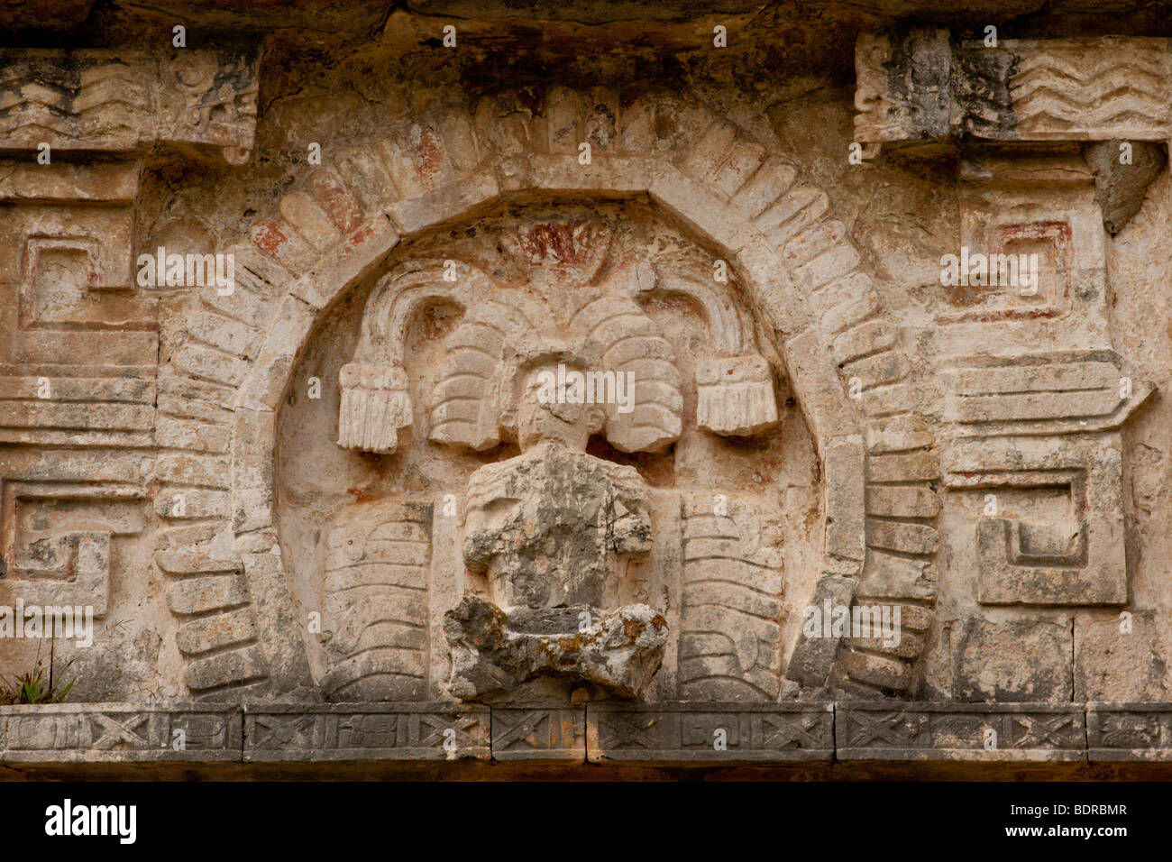 Ancient Mayan relief in Chichen-Itza, Mexico Stock Photo - Alamy