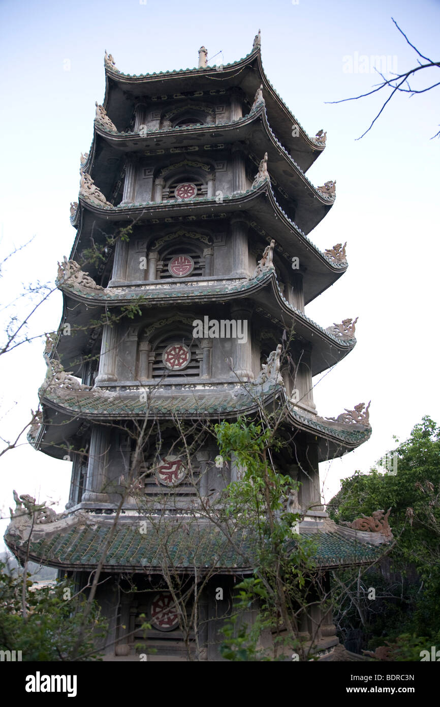 Chinese Style Pagoda on the Marble Mountains, Danang, Vietnam Stock ...