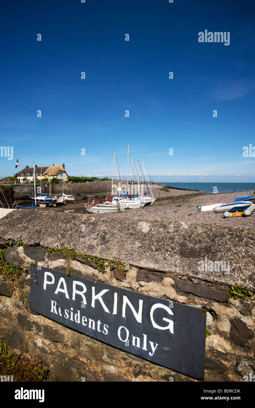 Porlock Weir Dorset UK Harbour Harbor Sea Lock Boats Gate Stock Photo ...