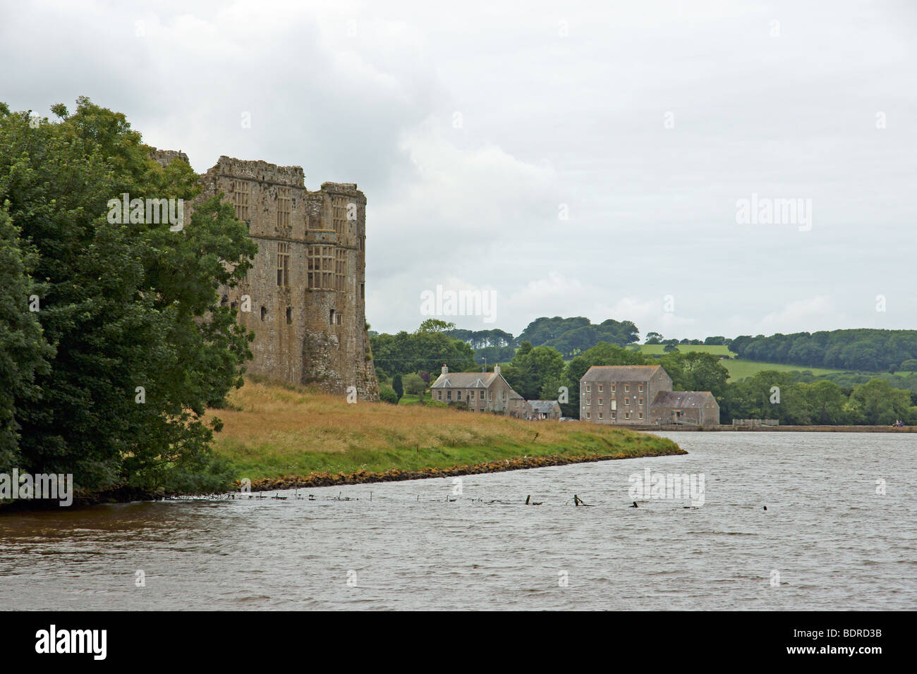 Carew Castle and Tidal Mill in Pembrokeshire West Wales Stock Photo - Alamy