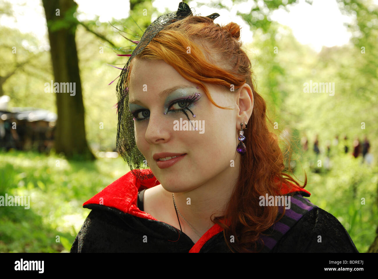 goth woman at 2009 Fantasy Fair Haarzuilens Netherlands Europe Stock ...