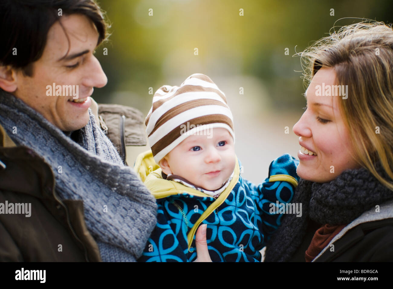 A smiling family Stock Photo - Alamy