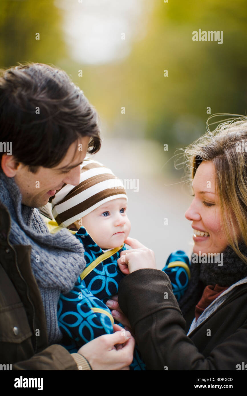 A smiling family Stock Photo - Alamy