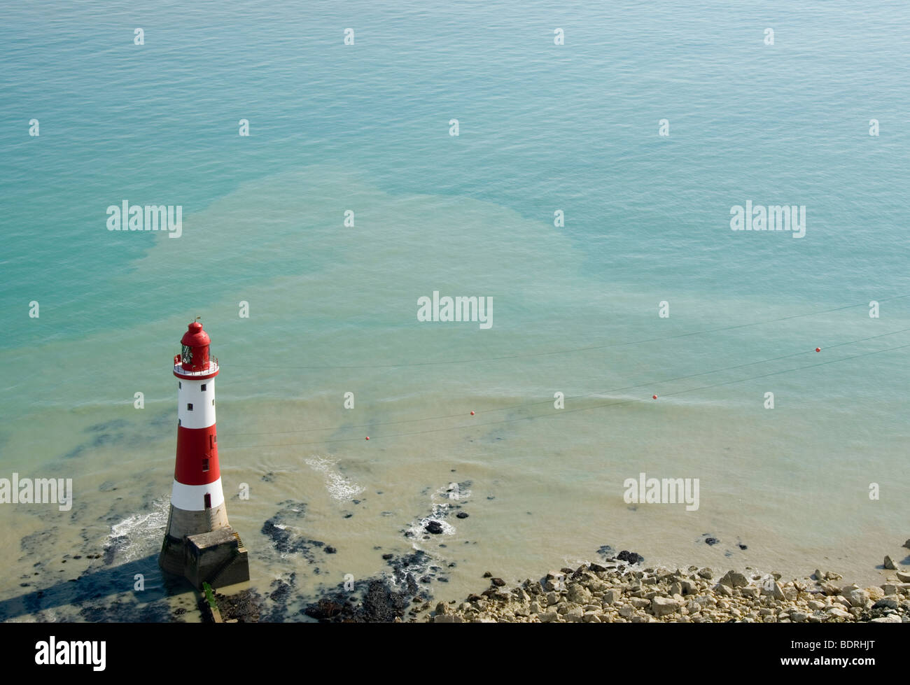 Lighthouse, English Channel Stock Photo - Alamy