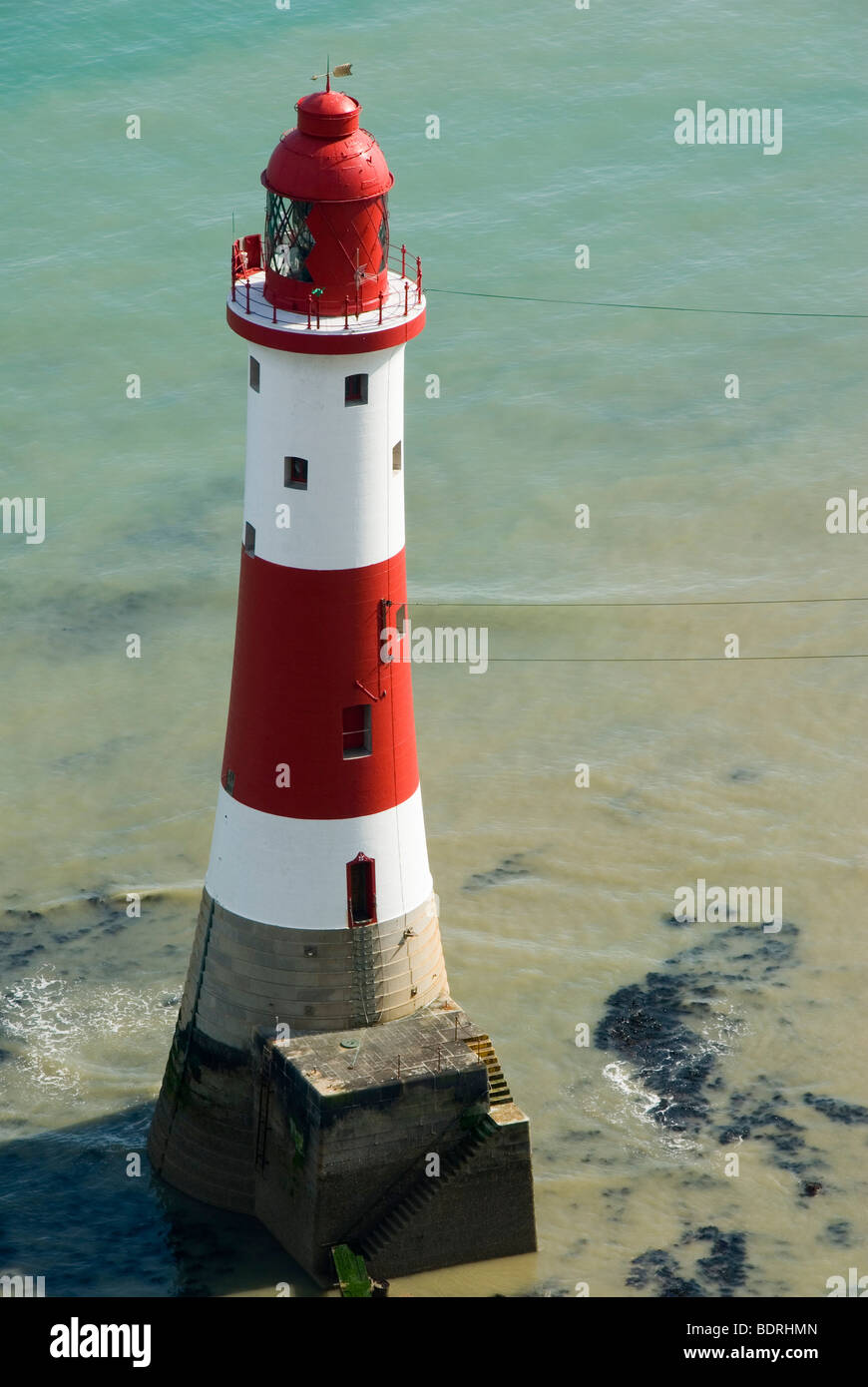 Lighthouse, English Channel Stock Photo - Alamy