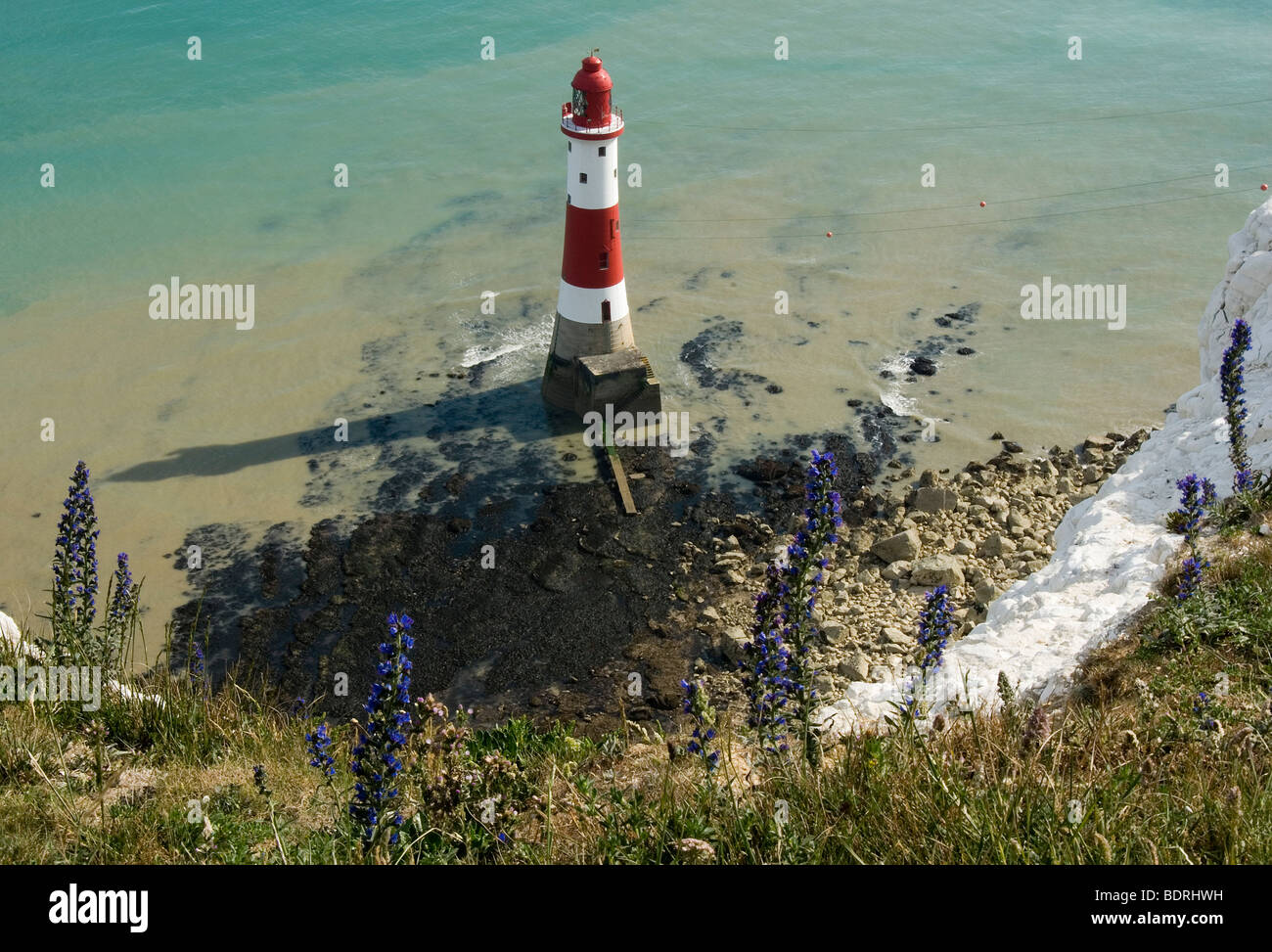 Lighthouse, English Channel Stock Photo - Alamy