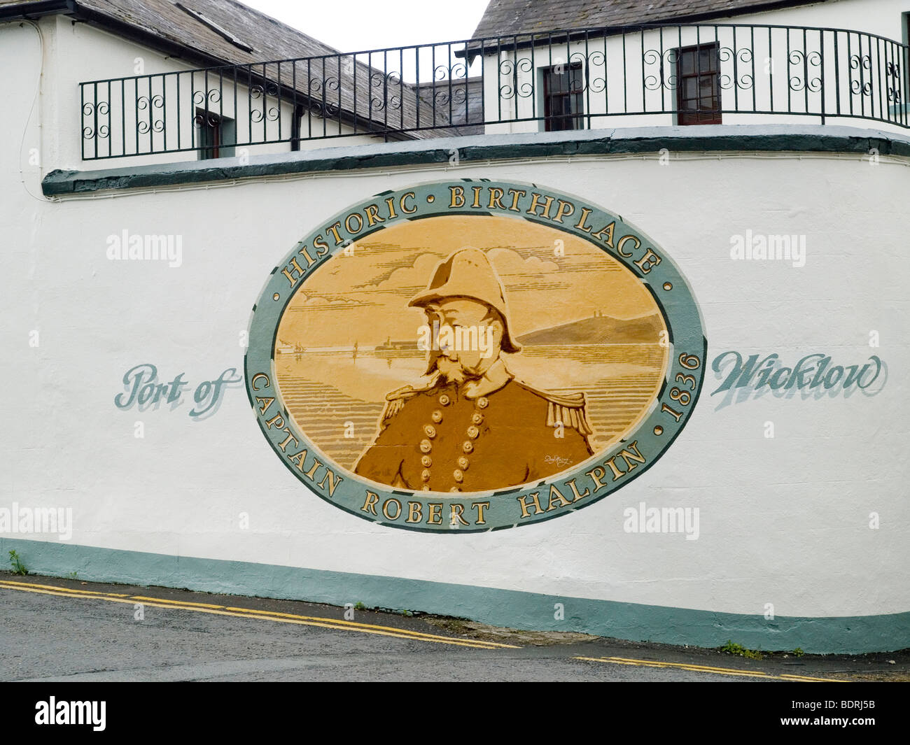 Painted mural in Wicklow, as the Historic Birthplace of Captain Robert ...