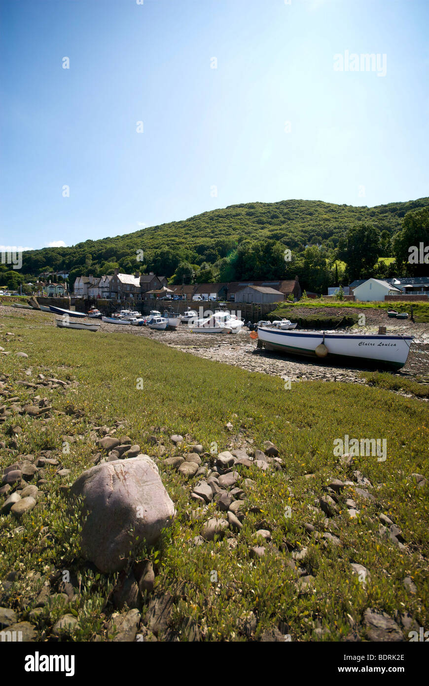 Porlock Weir Dorset UK Harbour Harbor Sea Lock Boats Stock Photo - Alamy