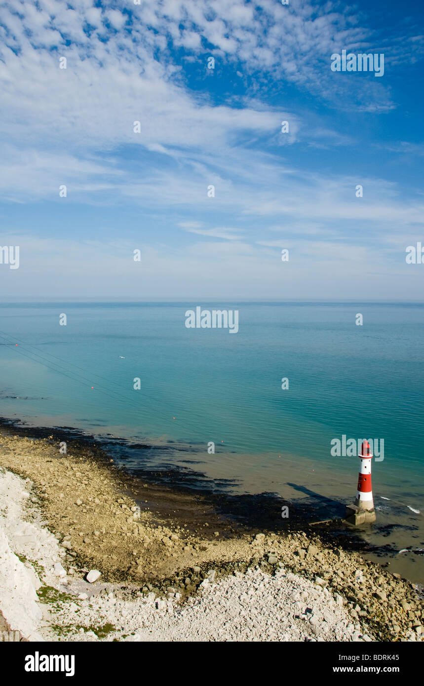 Lighthouse in the English Channel Stock Photo - Alamy