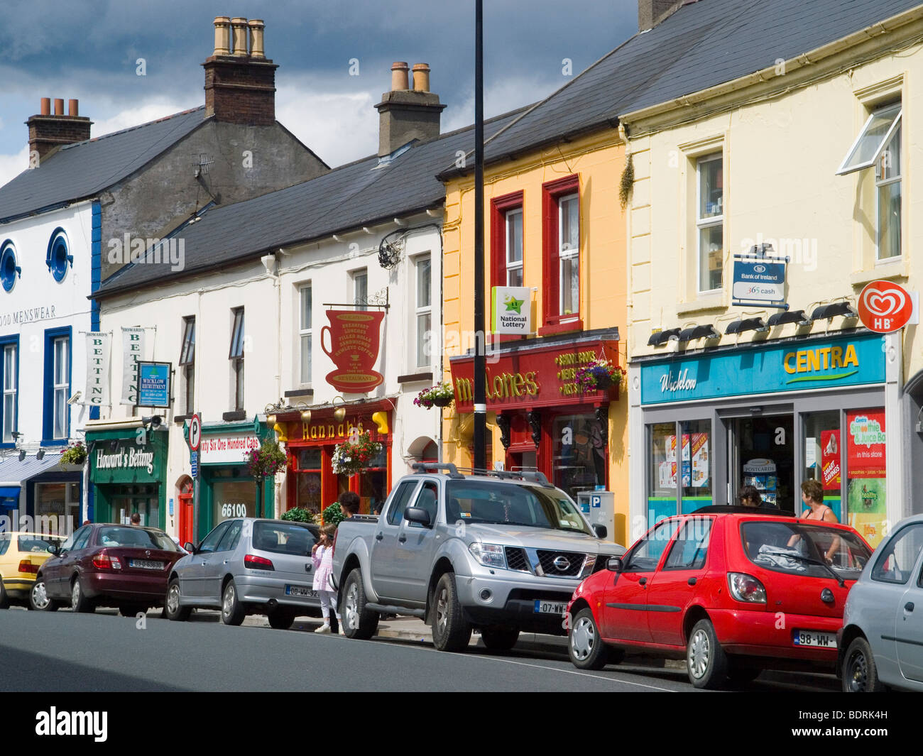 The main shopping street in the town of Wicklow, County Wicklow Ireland ...
