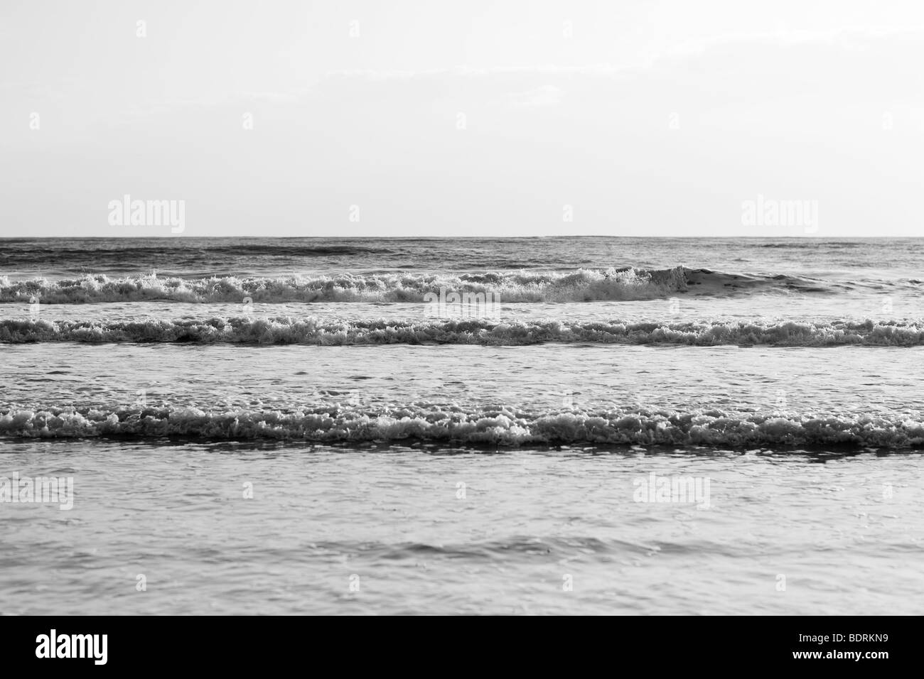 Waves on sea during Black and White Stock Photos & Images - Alamy