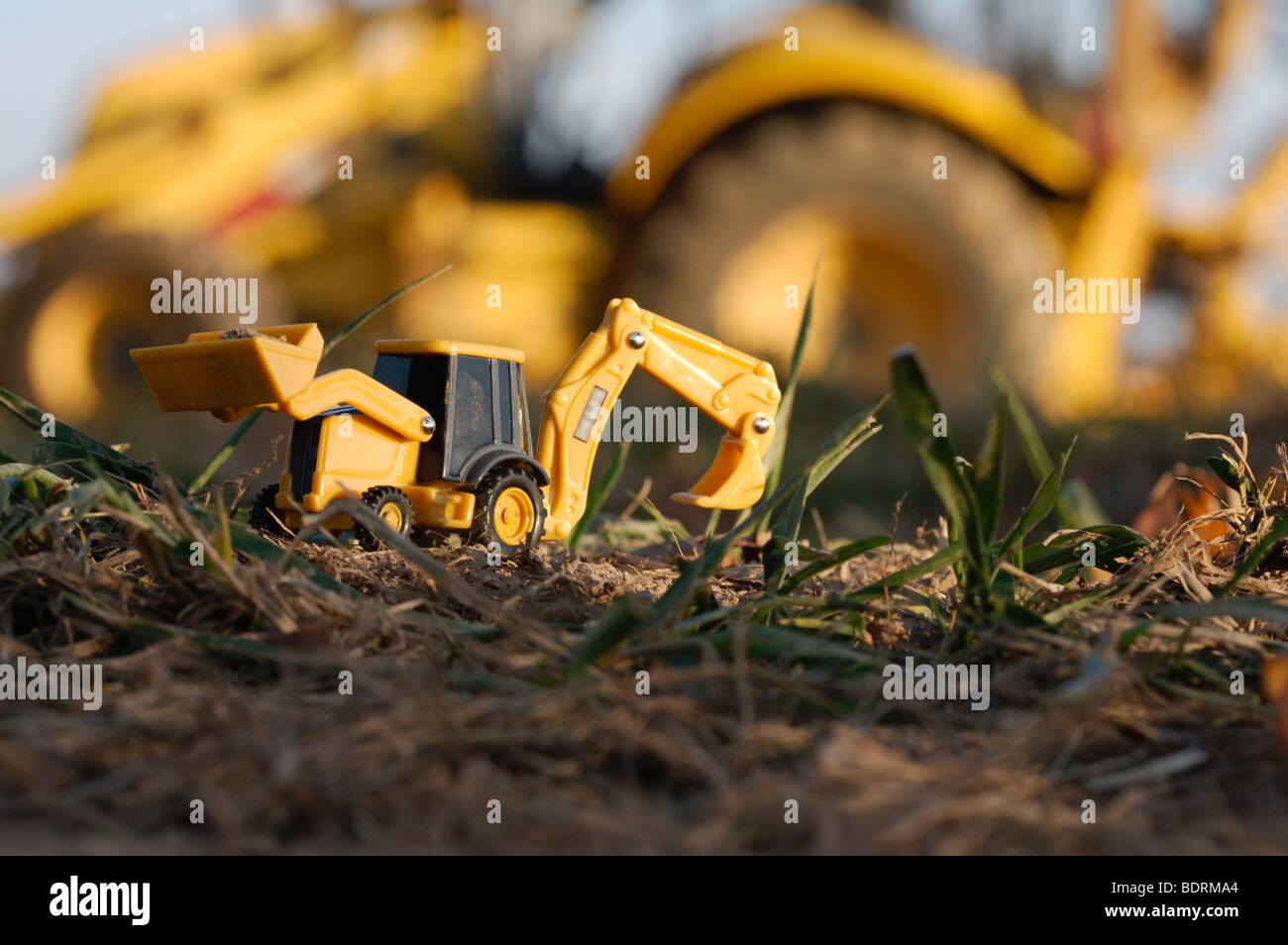 Toy backhoe hi-res stock photography and images - Alamy