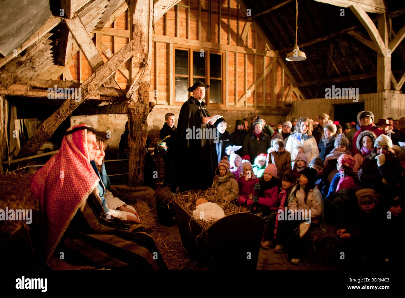 Nativity scene in rural Oxfordshire village Stock Photo - Alamy