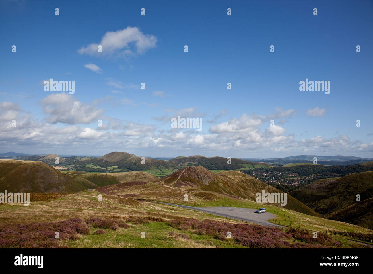 The Stretton Hills as seen from the top of the Long Mynd, Shropshire ...