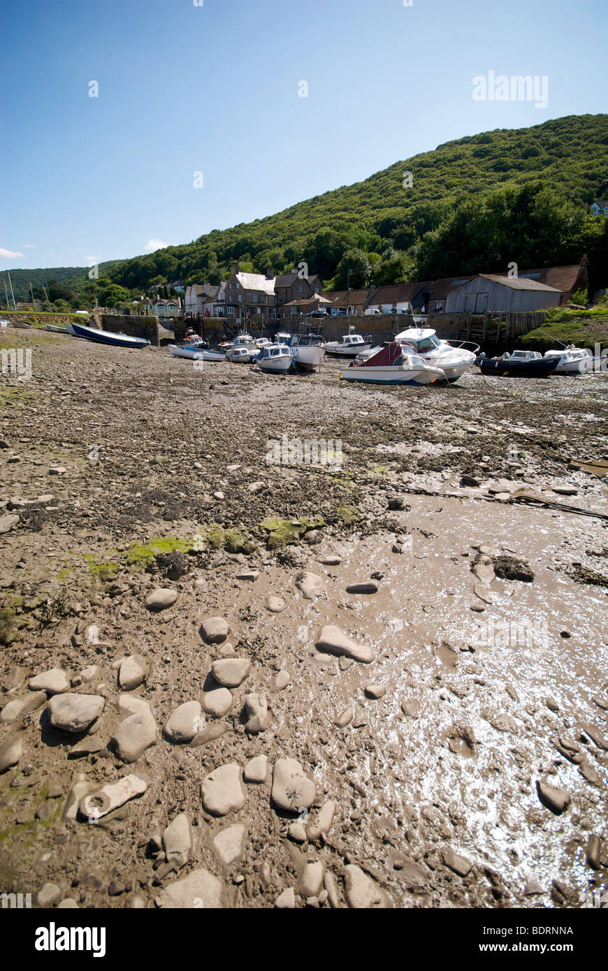 Porlock Weir Dorset UK Harbour Harbor Sea Lock Boats Stock Photo - Alamy