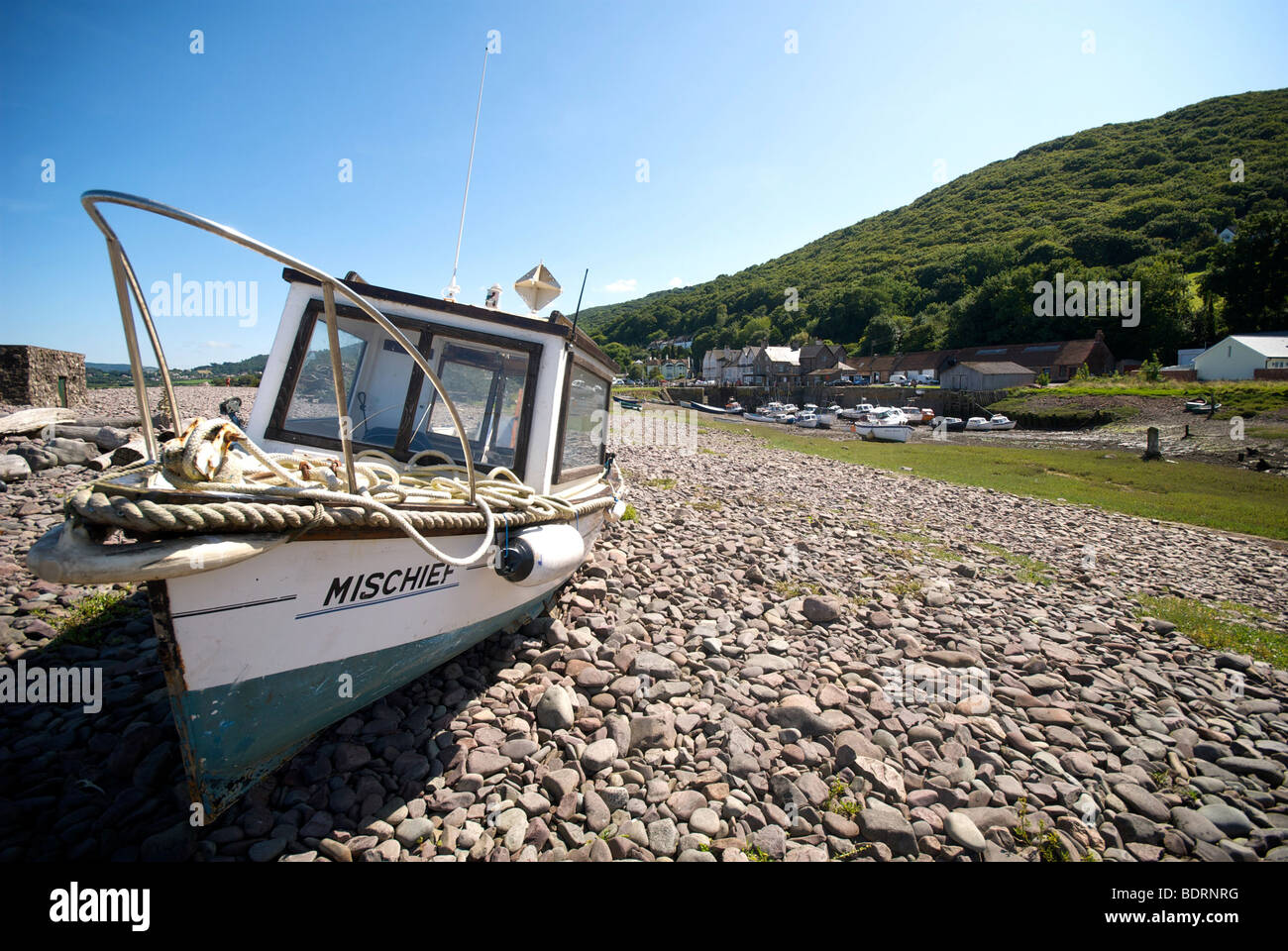 Porlock Weir Dorset Harbour Harbor UK Sea Lock Quay Stock Photo - Alamy