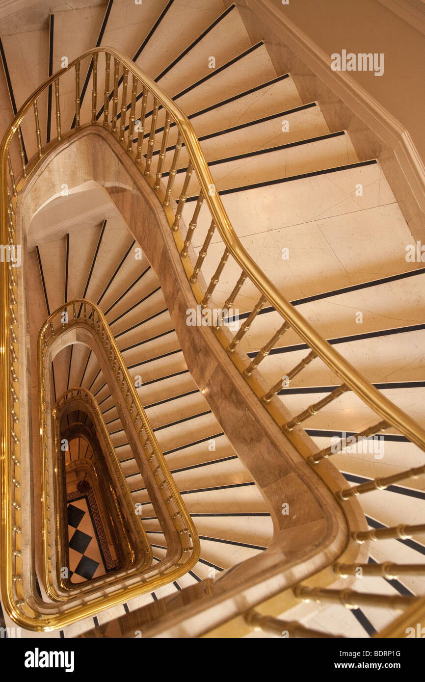 The main staircase of the Hotel Gt Bretagne in Athens Greece Stock ...