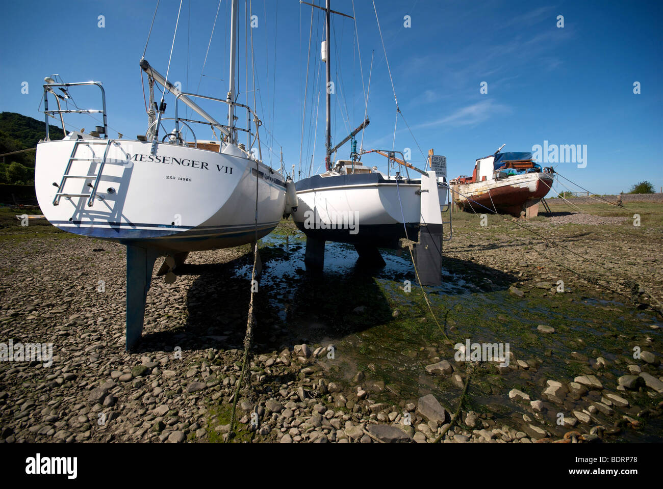 Porlock Weir Dorset Harbour Harbor UK Sailing Fishing Boats Stock Photo ...