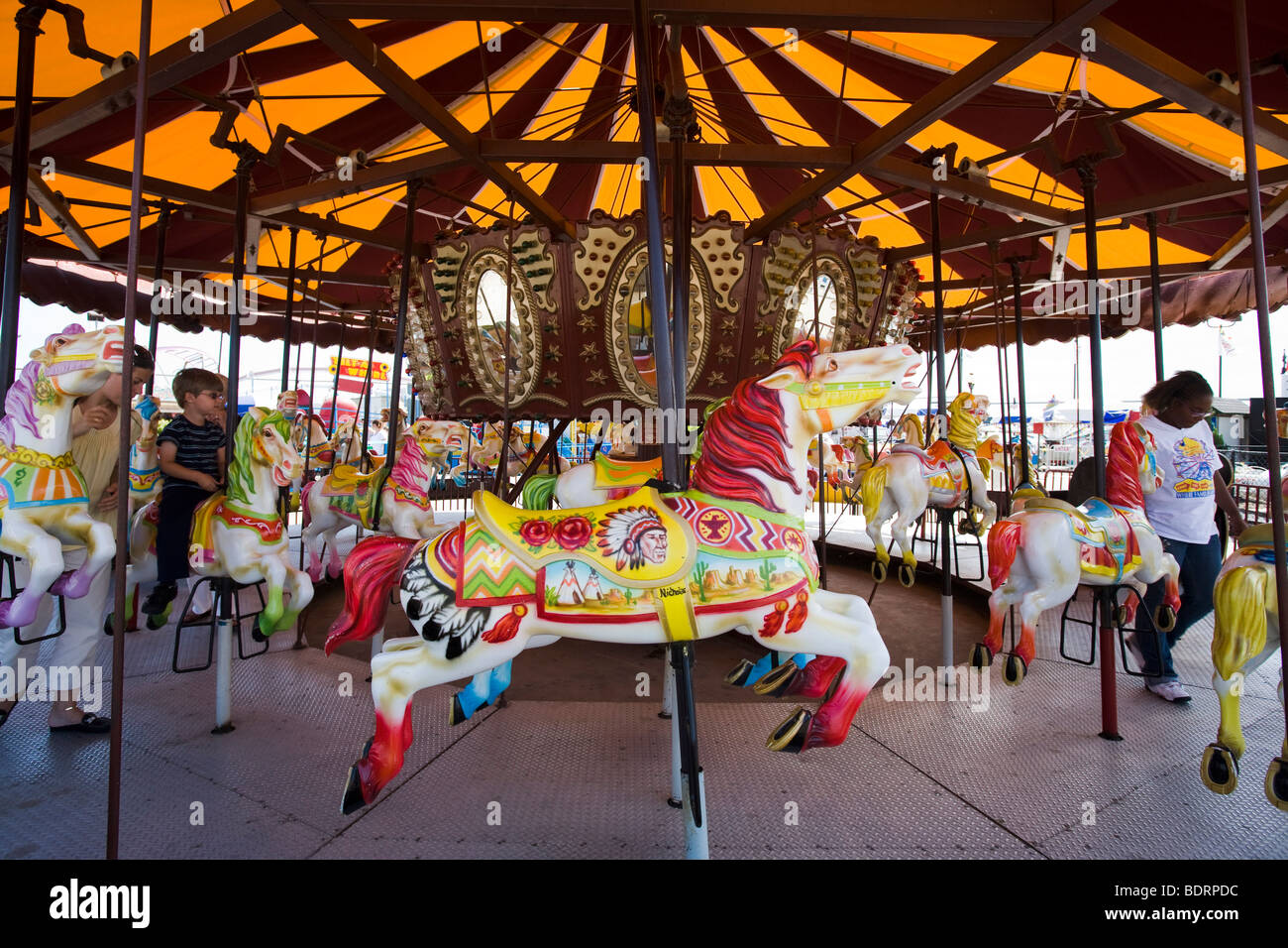 Coney island carousel hi-res stock photography and images - Alamy