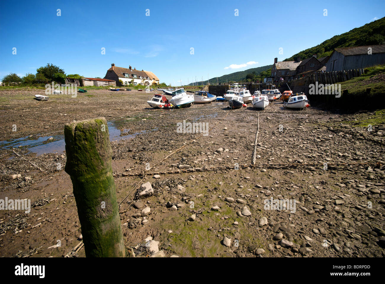 Porlock Weir Dorset Harbour Harbor UK Sea Lock Quay Stock Photo - Alamy