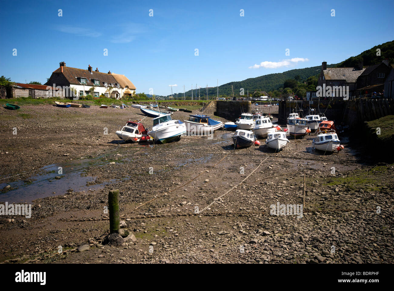 Porlock Weir Dorset Harbour Harbor UK Sea Lock Quay Stock Photo - Alamy