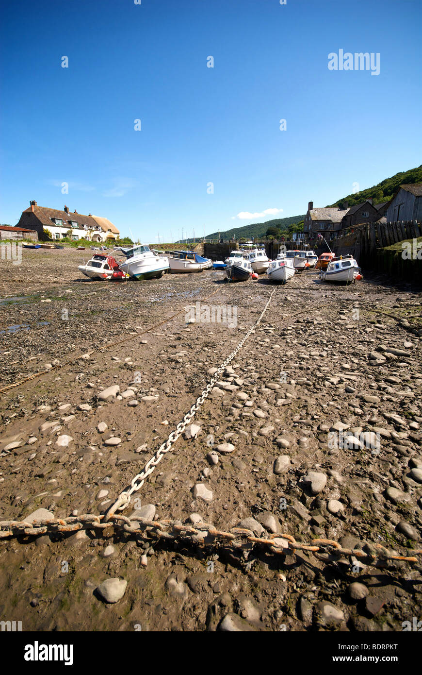 Porlock Weir Dorset Harbour Harbor UK Sea Lock Quay Stock Photo - Alamy