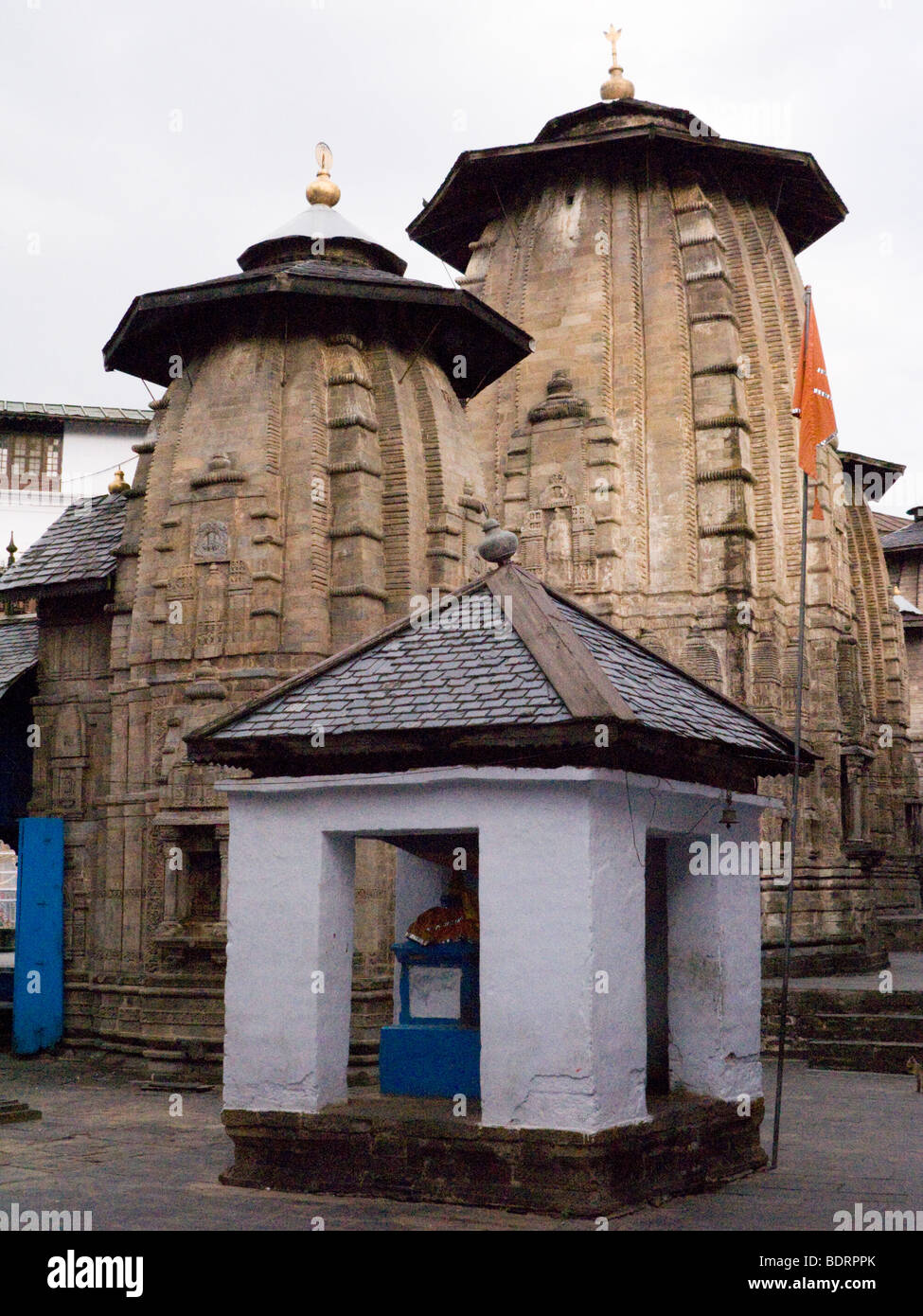 Sikhara towers in the Laxmi Narayan Temple complex. Chamba, Himachal ...