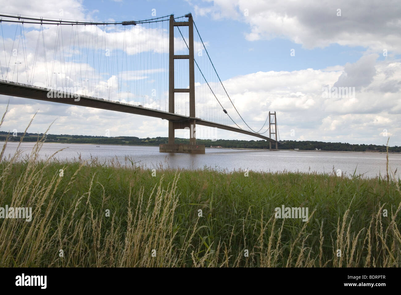 the Humber bridge across the river humber Stock Photo - Alamy